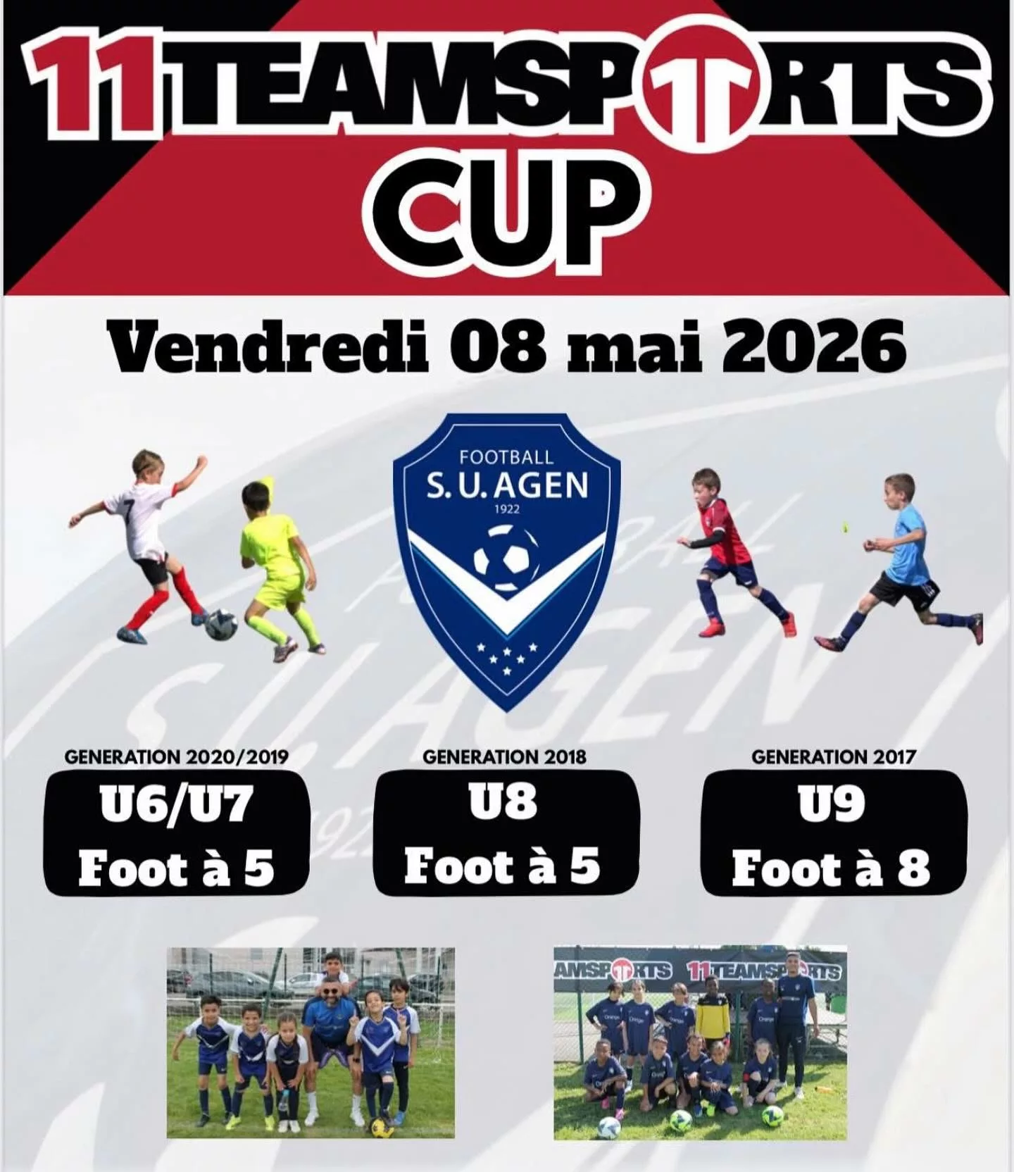 11Teamsports Cup 2026 U7, U8 & U9 du SU Agen - Tournois de football