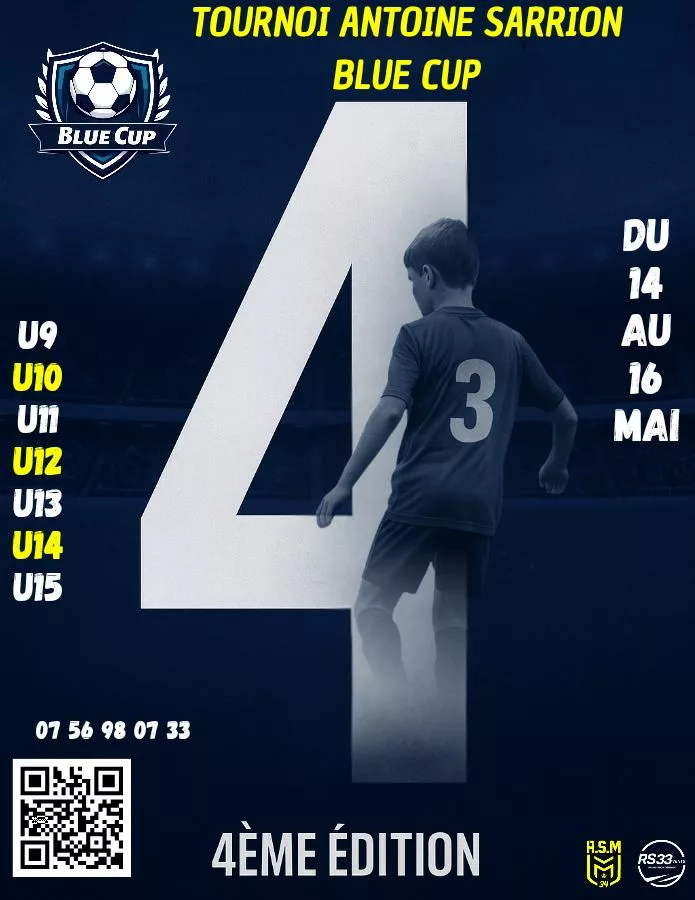 Tournoi Antoine Sarrion Blue Cup 2026 U8, U10, U11, U12, U13, U14, U15 et U17 - Tournois de football